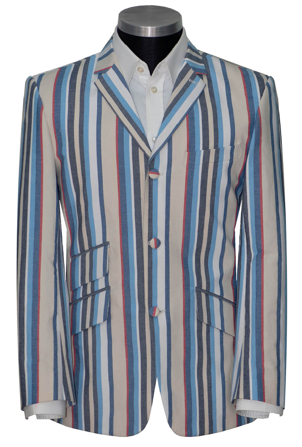 60's Bruce Foxton sky and cream stripe boating blazer for men ...