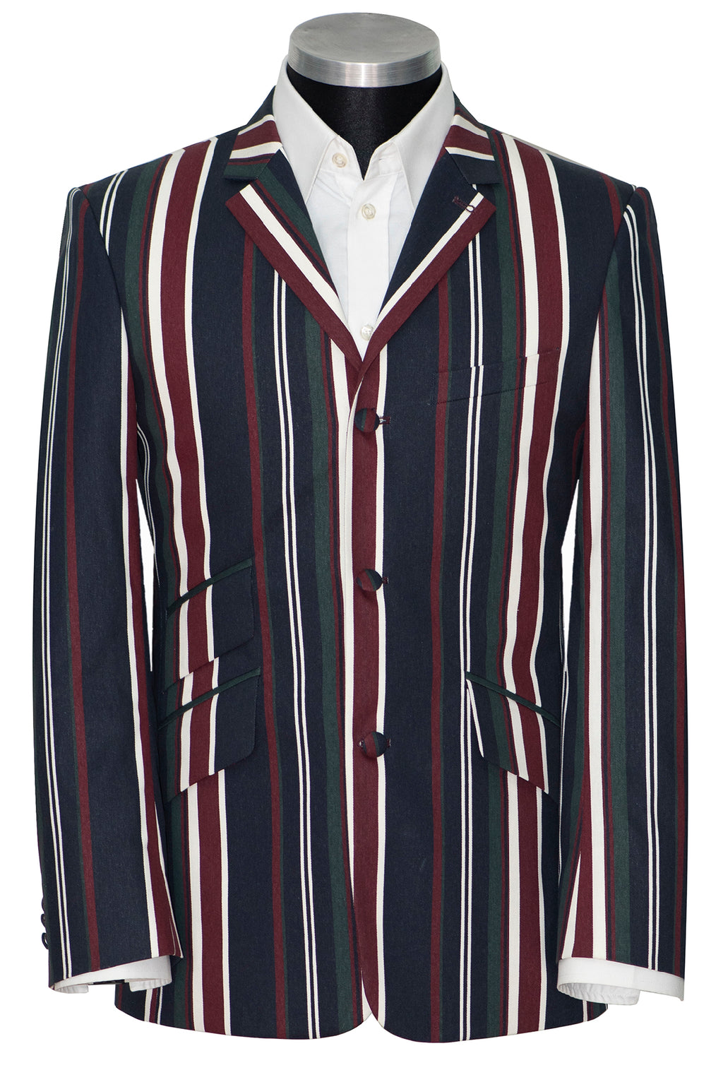 Bruce Foxton Navy and burgundy stripe blazer for men – ModFashion GS