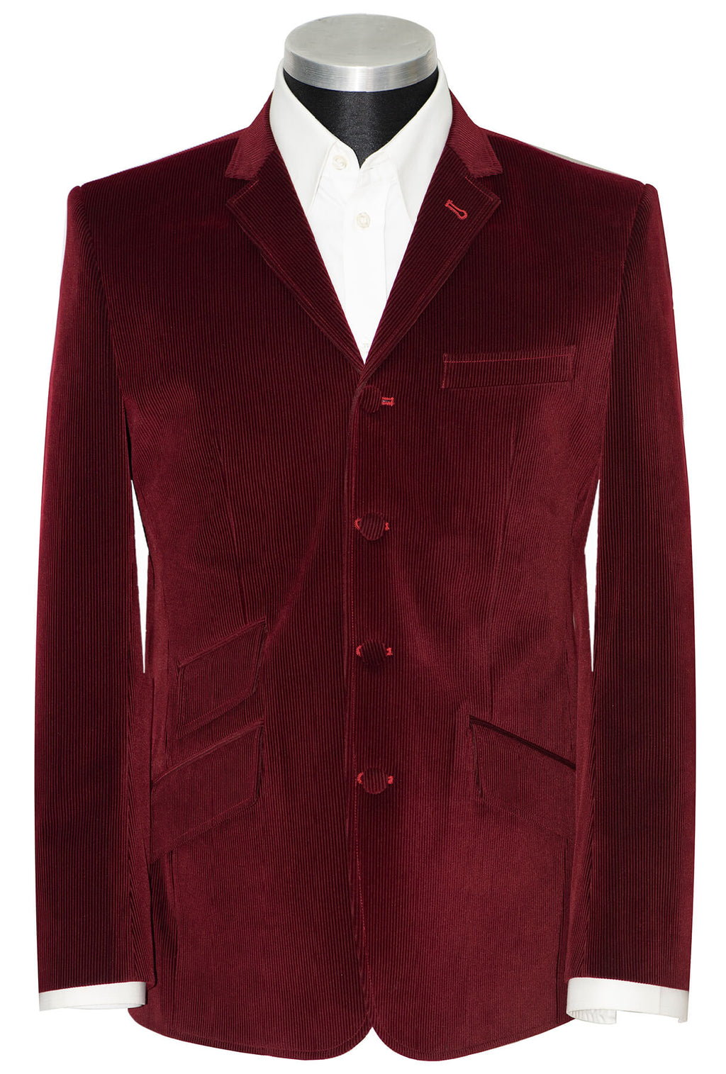 Simon- Burgundy velvet blazer 60's style – ModFashion GS