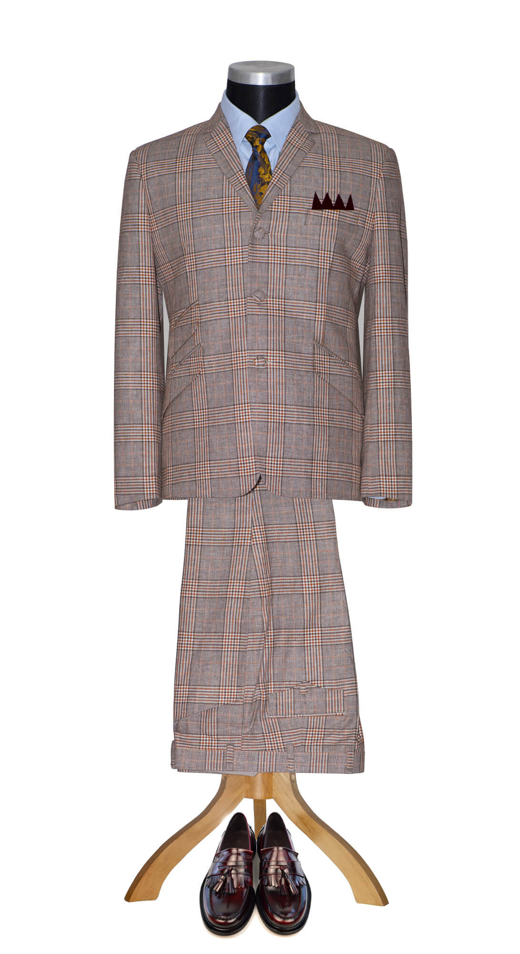 Tony Hicks 1960's POW Linen Light Brown Mod Suit | Retro Mod Clothing ...