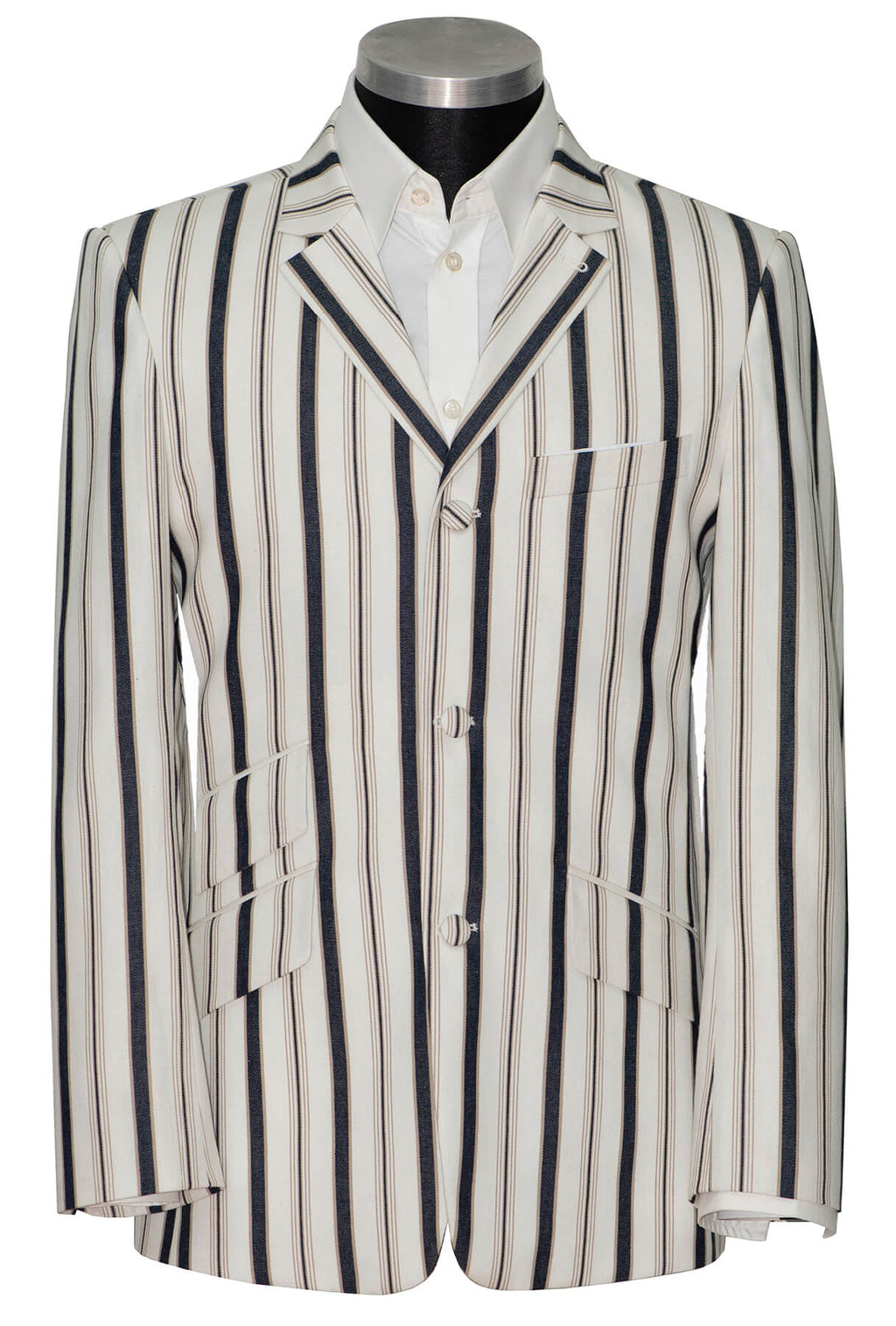 Rick Buckler black stripe in white boating blazer for men – ModFashion GS
