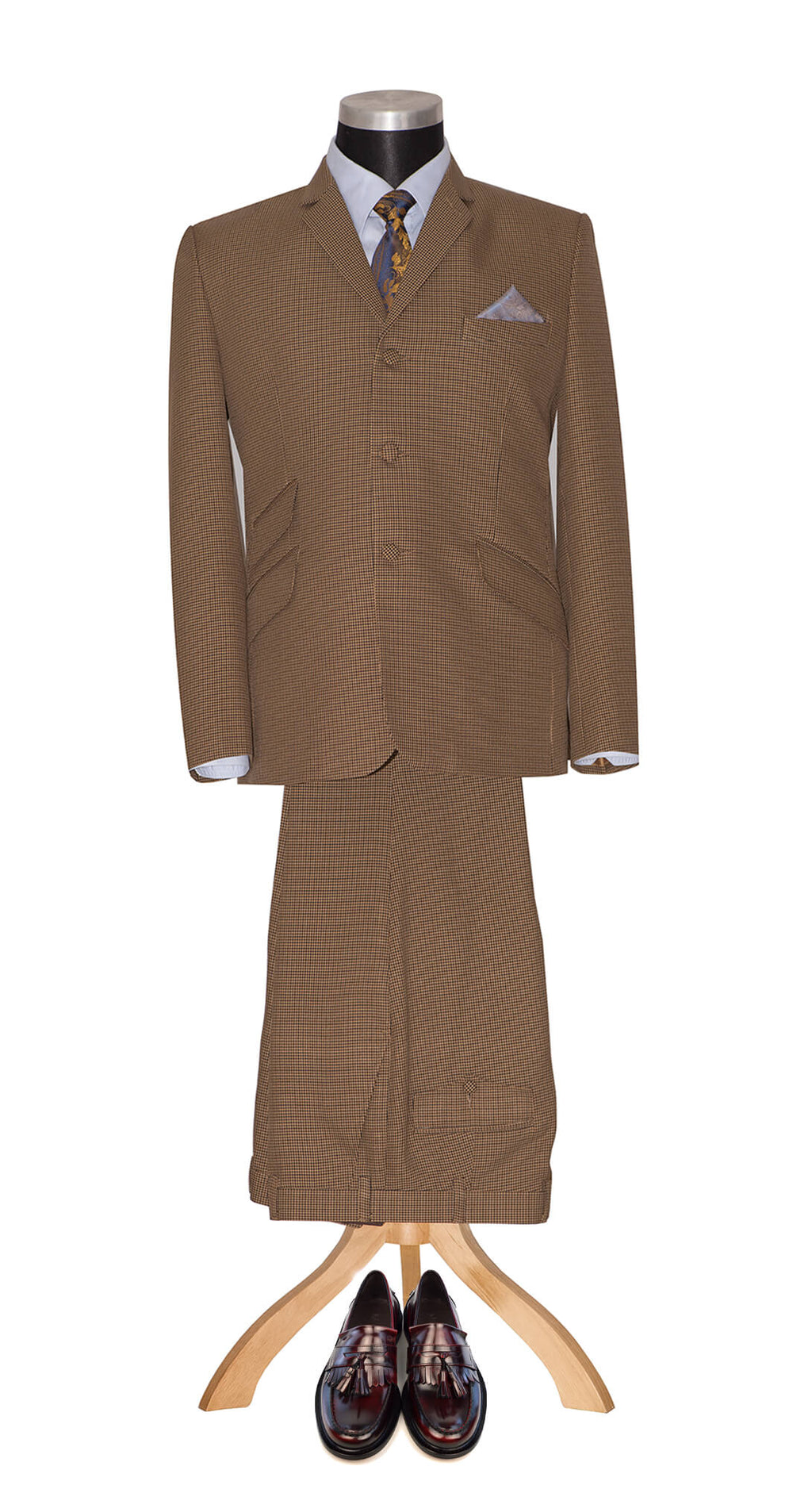 Zak Starkey Brown Hounds-tooth Men's Mod Suit | 1960's Retro Mod ...