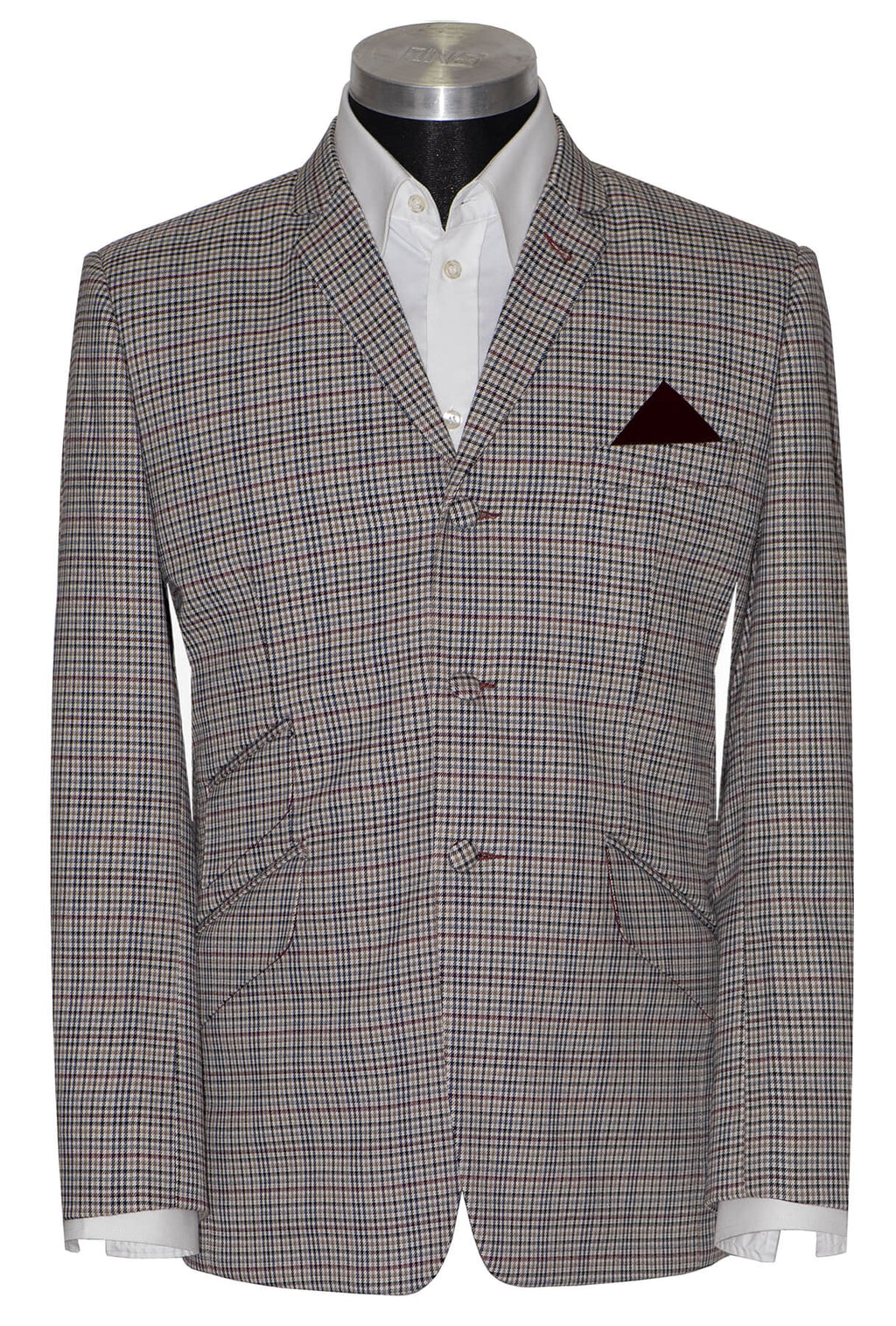 Bob Henrit Gun Club Check Grey Mod Blazer | 1960's Retro Mod Clothing ...