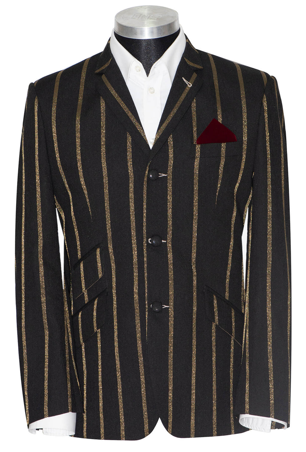 Dave Wright Gold Stripe in Black Boating Mod Blazer | 1960's Retro Mod ...