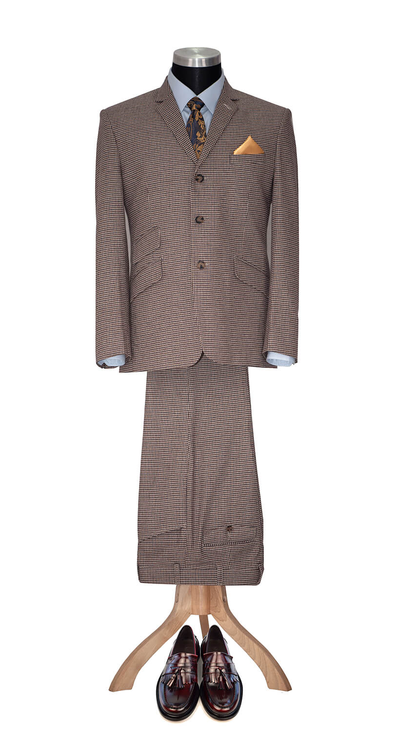 Rick Huxley 60's Tweed Brown Dogtooth Suit | 1960's Retro Mod Clothing ...