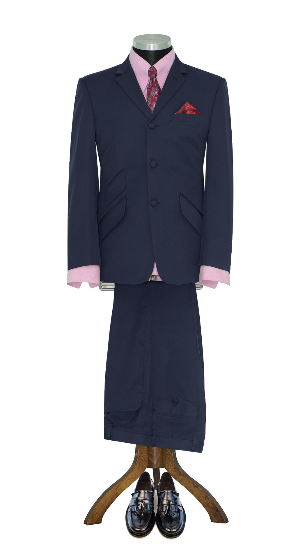 Gordon Waller Slim Fit Classic Navy Blue Mod Suit | 1960's Retro Mod ...