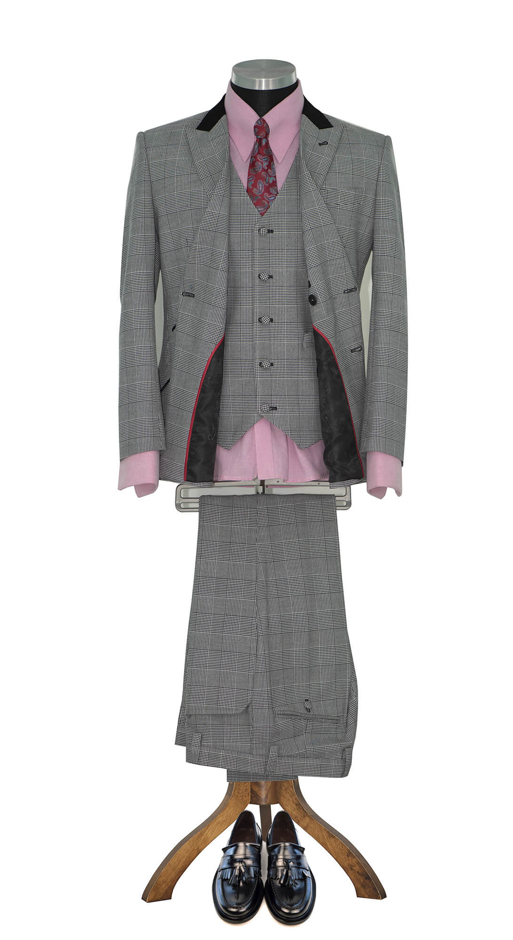 The Moody POW Check 3 Piece Double Breasted Mod Suit | 1960's Retro Mod ...