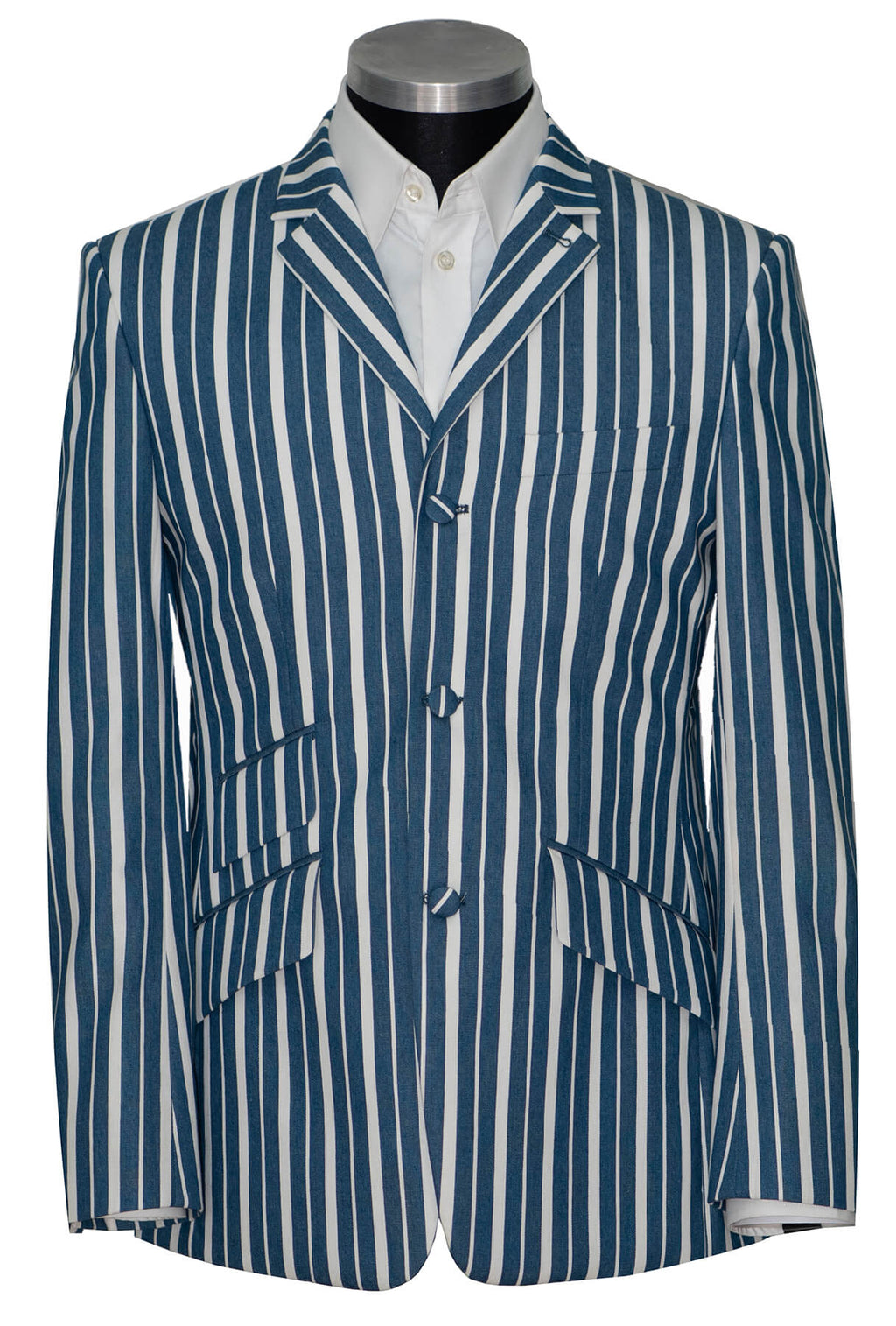paul weller 60's style blue and white boating blazer for men ...