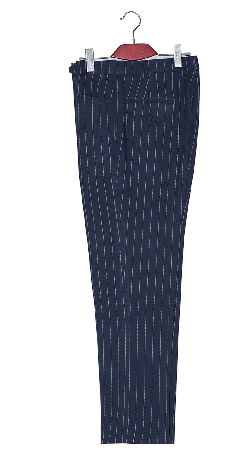 White Striped in Navy-Blue Mod Trouser | 1960's Retro Mod Clothing ...