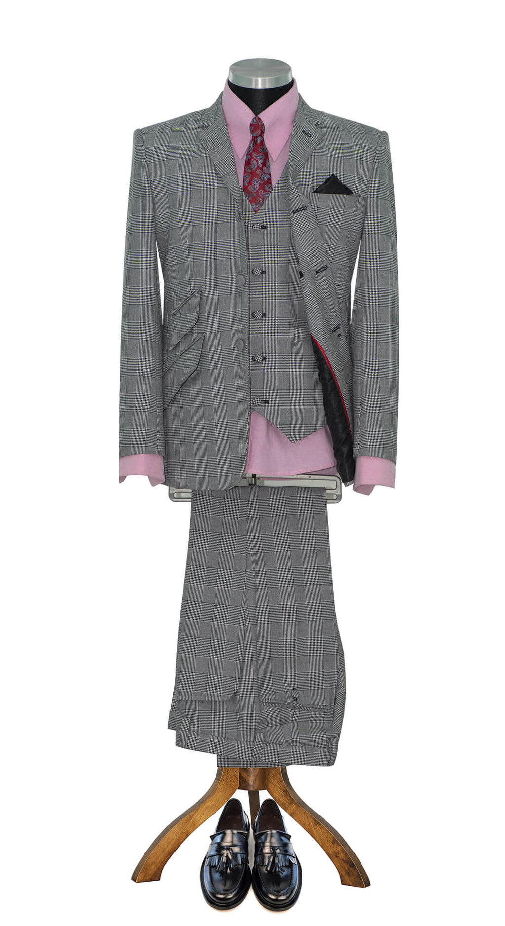 Kenney Jones Prince of Wales Grey 3 Piece Mod Suit | 1960's Retro Mod ...