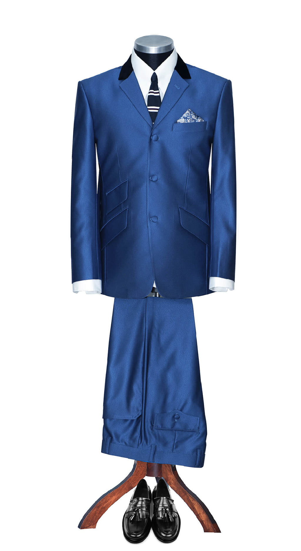 Vintage Royal Blue Tonic Suit for Men | 1960's Retro Mod Clothing ...
