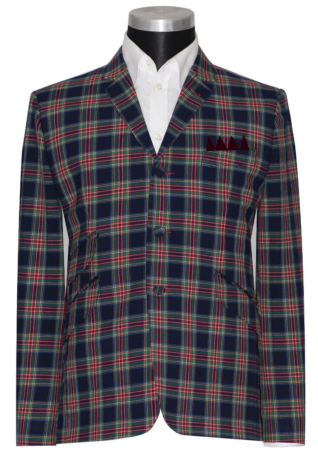 Tartan Multicolor Wool Mod Blazer | 1960's Retro Mod Clothing ...