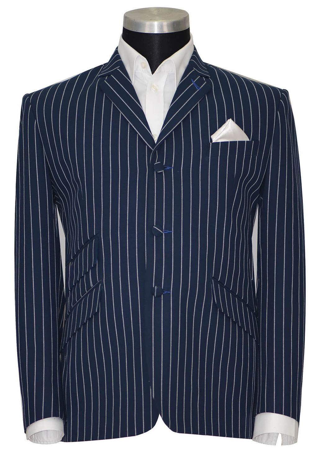 White Striped in Navy Blue Classic Boating Mod Blazer | 1960's Retro ...